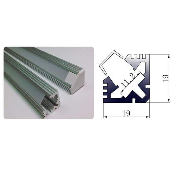 Aluminium LED Profile with Angled Beam